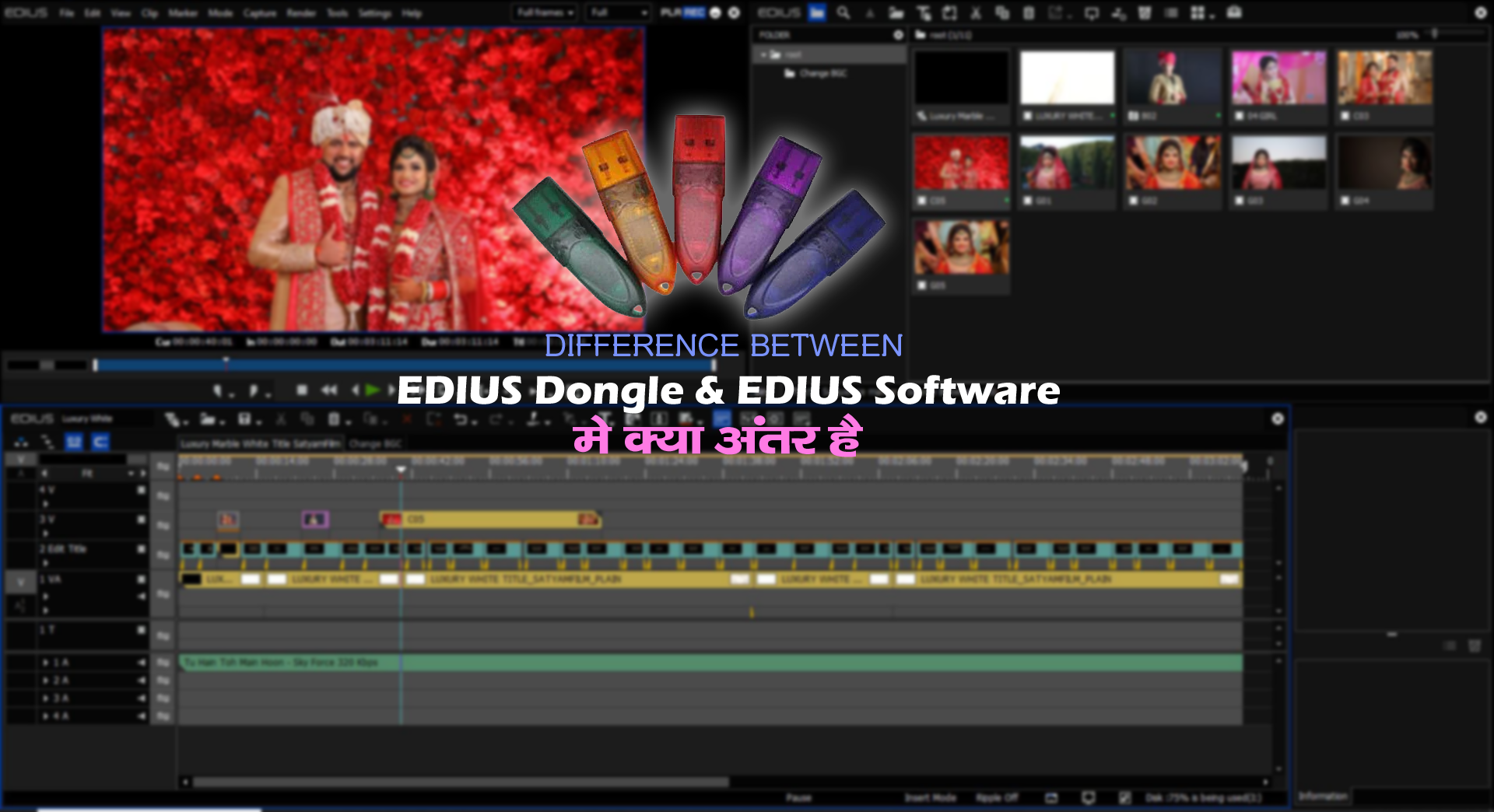 Difference Between EDIUS Dongle & EDIUS Software - Satyam Film